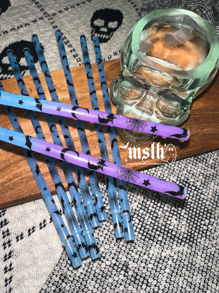 10" Bats Color Changing Reusable Straw – My Spooky Little Heart, LLC