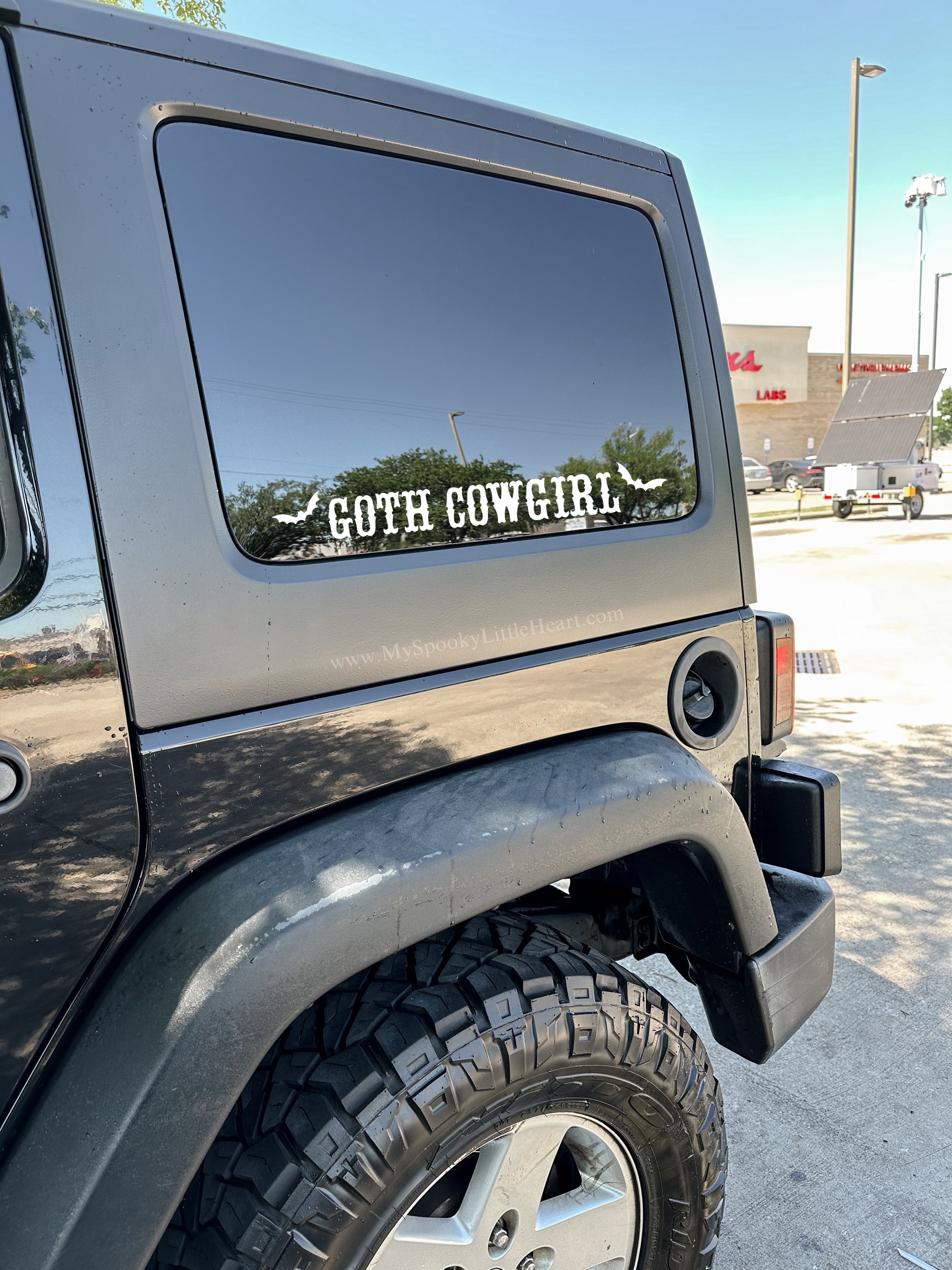 Goth Cowgirl with bats Vinyl Decal – My Spooky Little Heart, LLC