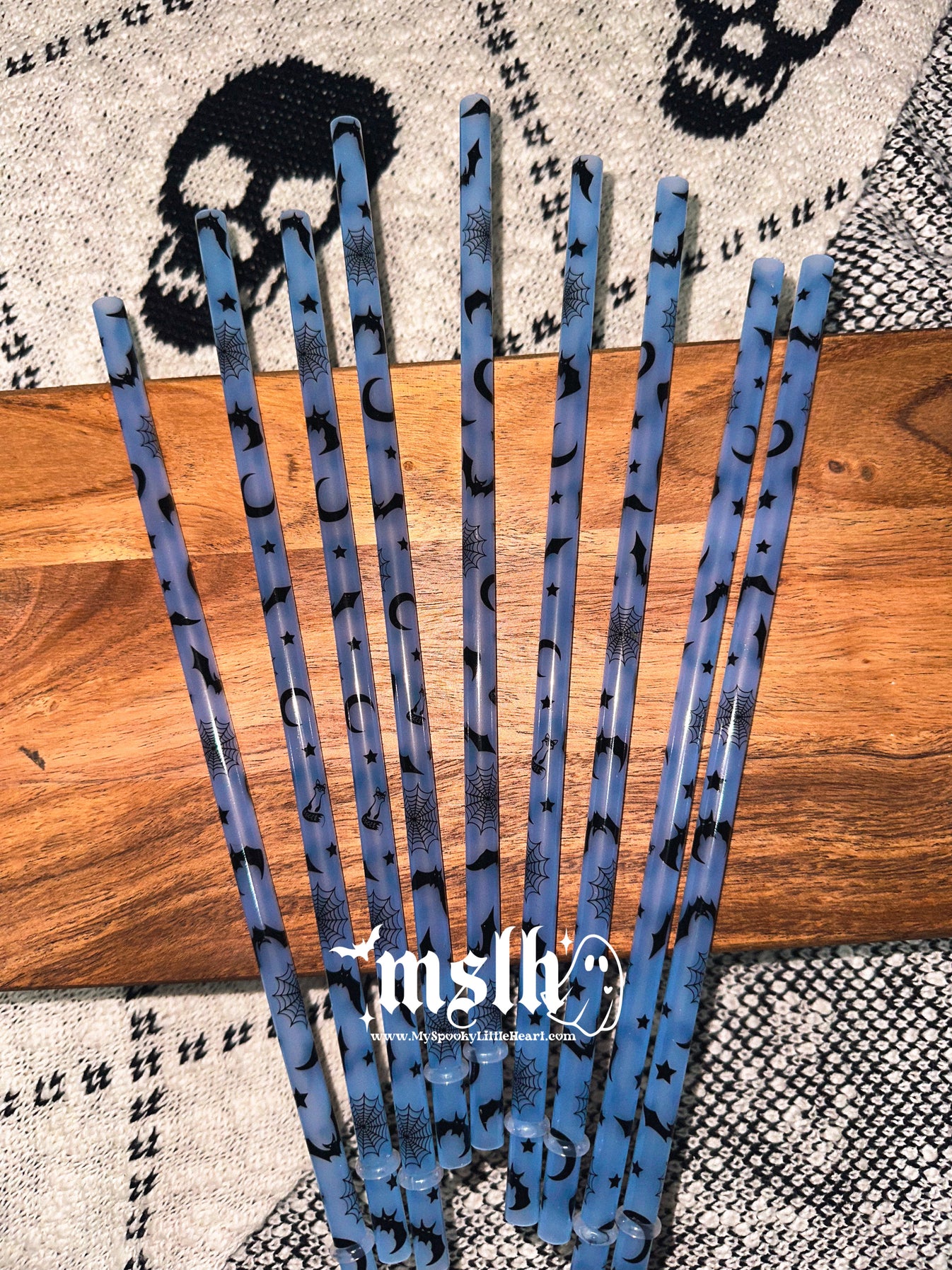 10" Bats Color Changing Reusable Straw – My Spooky Little Heart, LLC