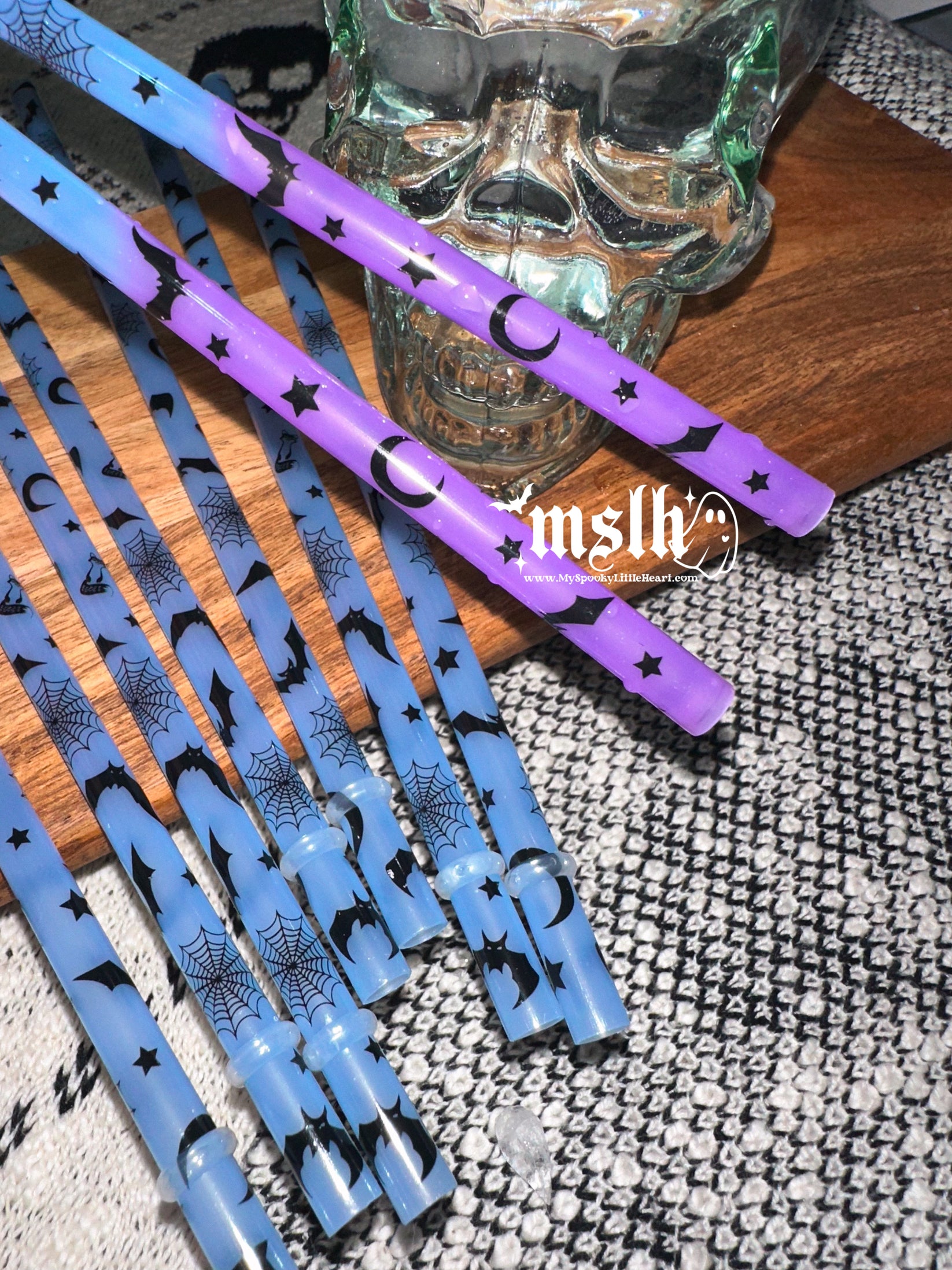 10" Bats Color Changing Reusable Straw – My Spooky Little Heart, LLC