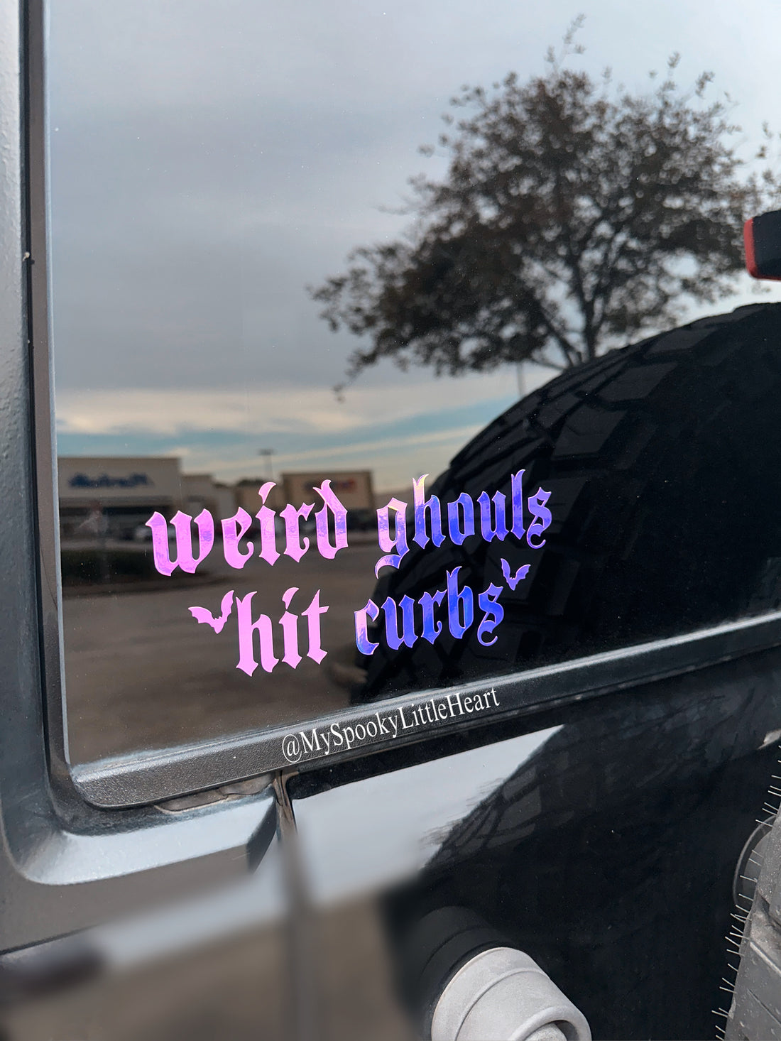 Weird ghouls Hit Curbs Car Vinyl Decal – My Spooky Little Heart, LLC