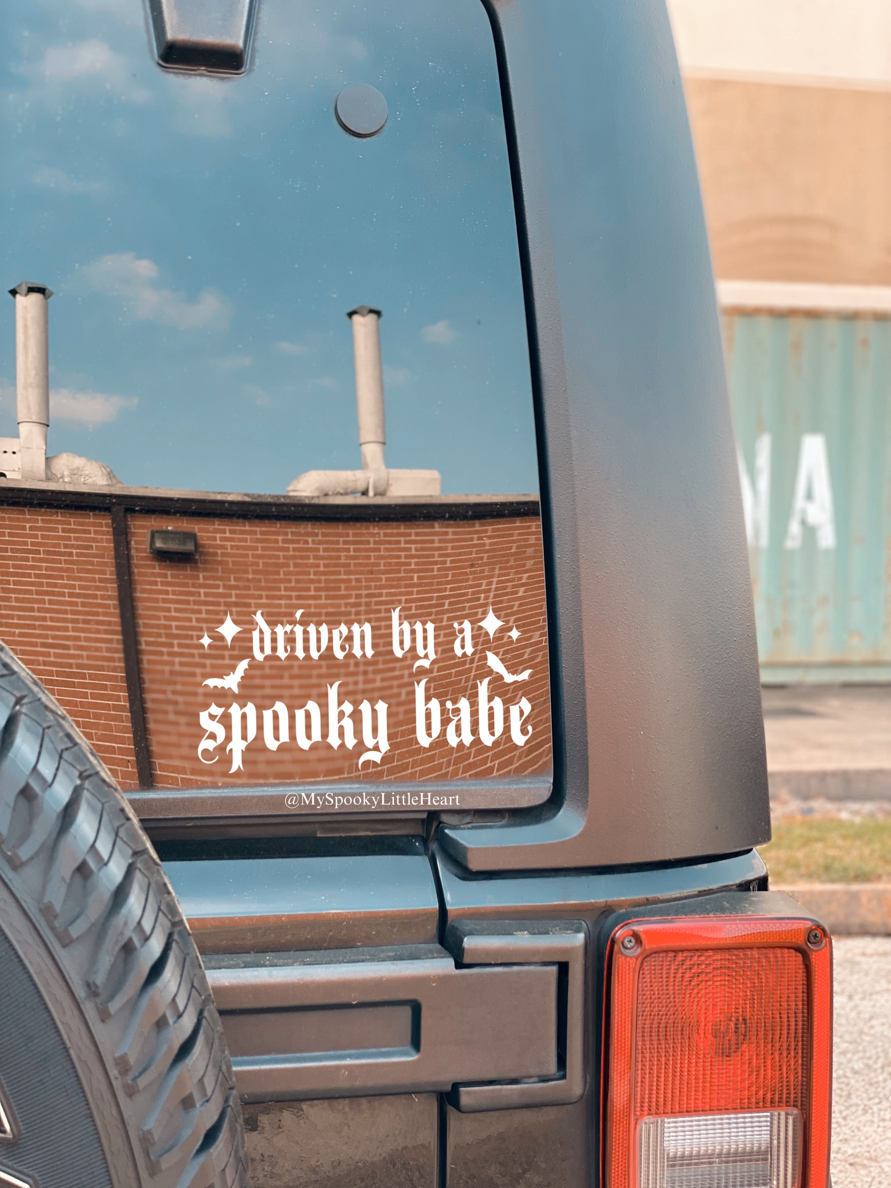 Driven by a Spooky Babe Car Vinyl Decal – My Spooky Little Heart, LLC
