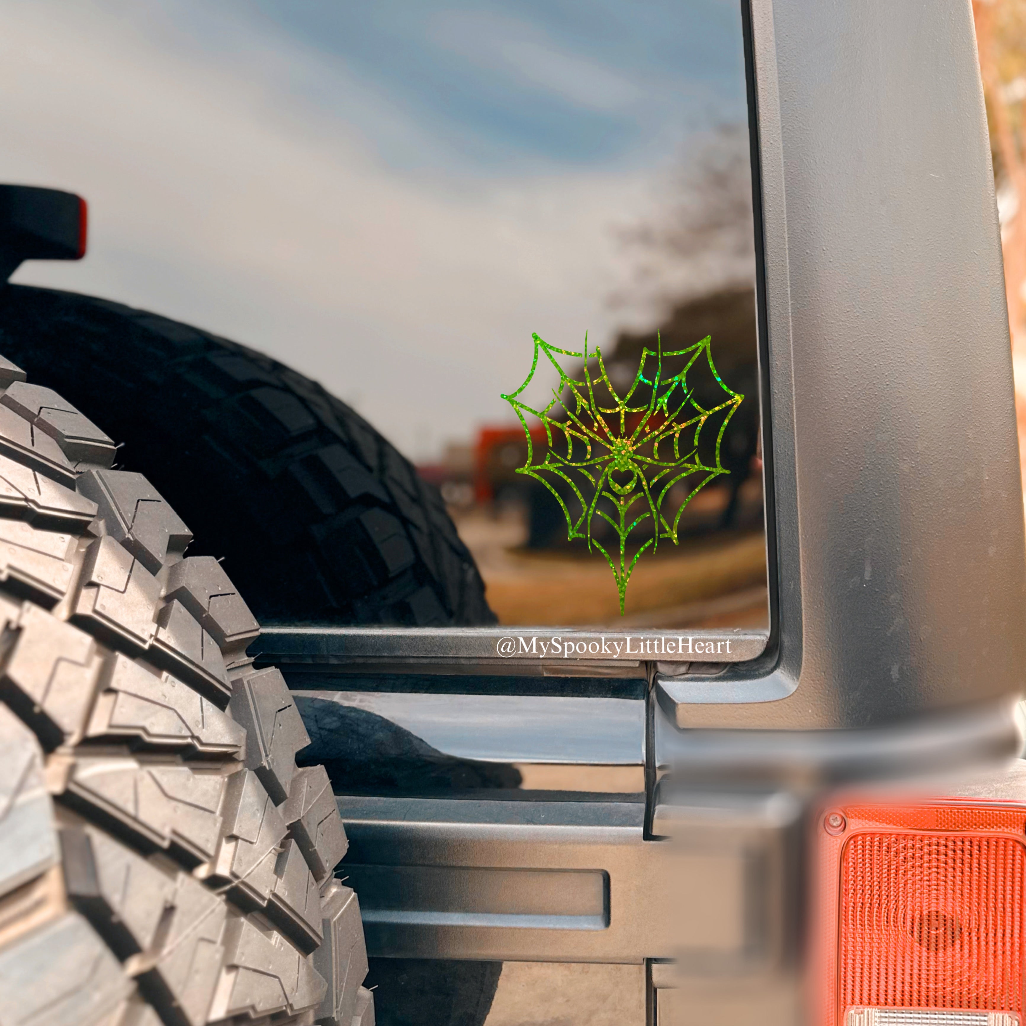 Heart Shaped Spider Web Vinyl Decal – My Spooky Little Heart, LLC