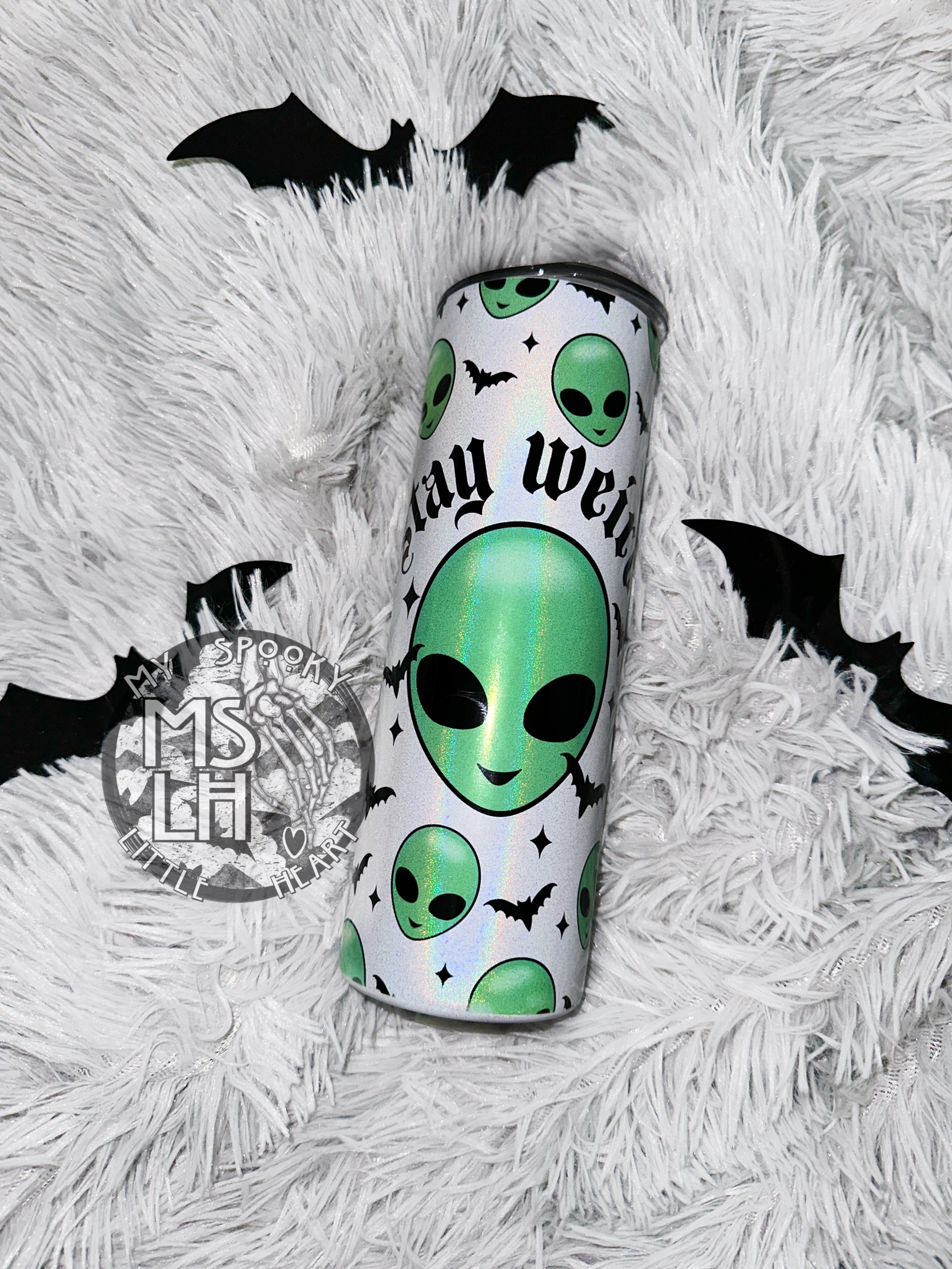 Stay Weird Alien Shimmer 20oz Tumbler – My Spooky Little Heart, LLC