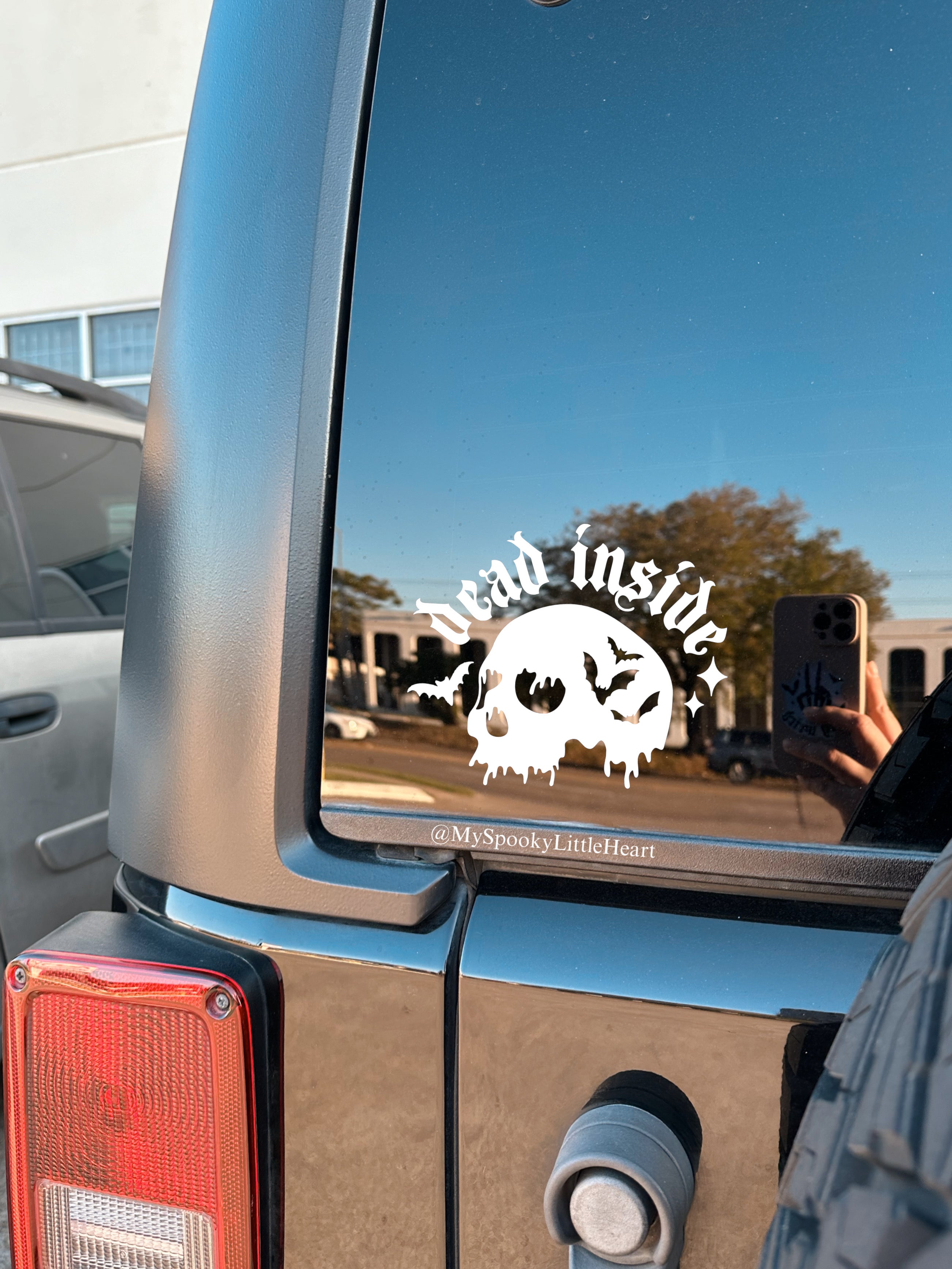 Dead Inside Drip Skull with Bats Vinyl Decal – My Spooky Little Heart, LLC